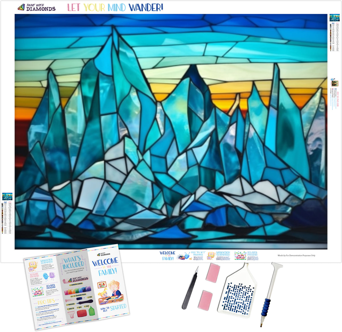 Colorful Iceberg Procession Official Diamond Painting Kit | Diamond ...