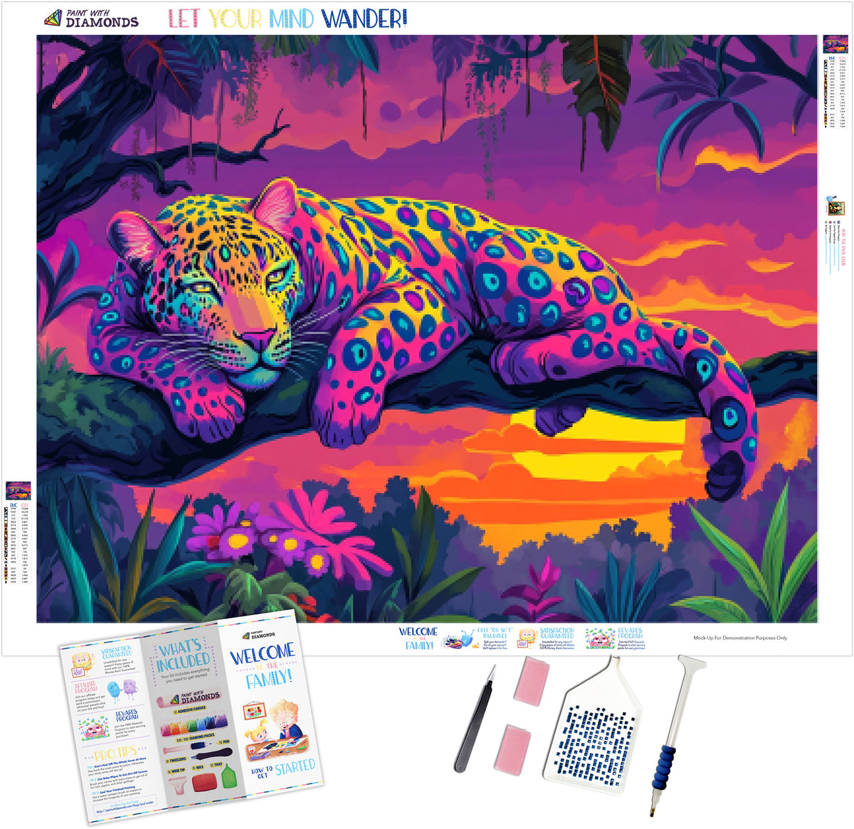 Colorful Psychedelic Leopard – Paint With Diamonds