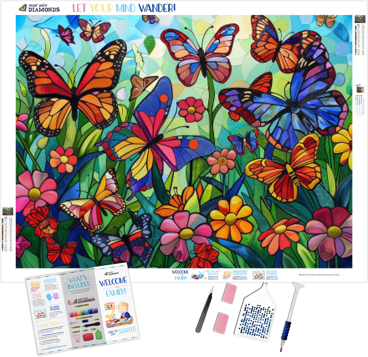 Colorful Wings Butterflies Official Diamond Painting Kit | Diamond Art ...