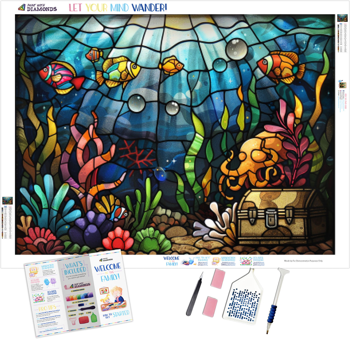 Coral Reef Bustling With Tropical Fish Official Diamond Painting Kit ...