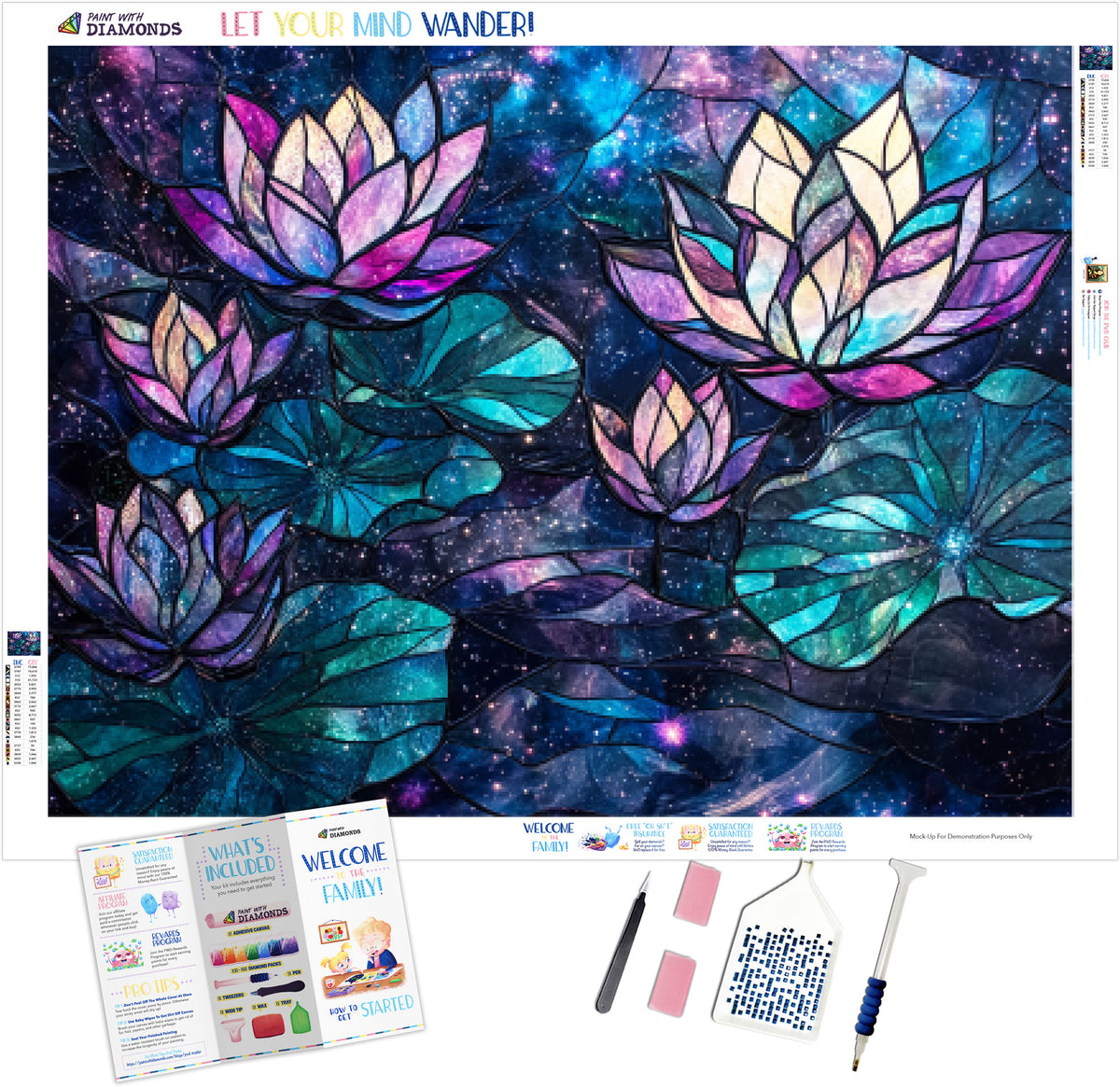 Cosmic Celestial Blossoms Official Diamond Painting Kit | Diamond Art ...