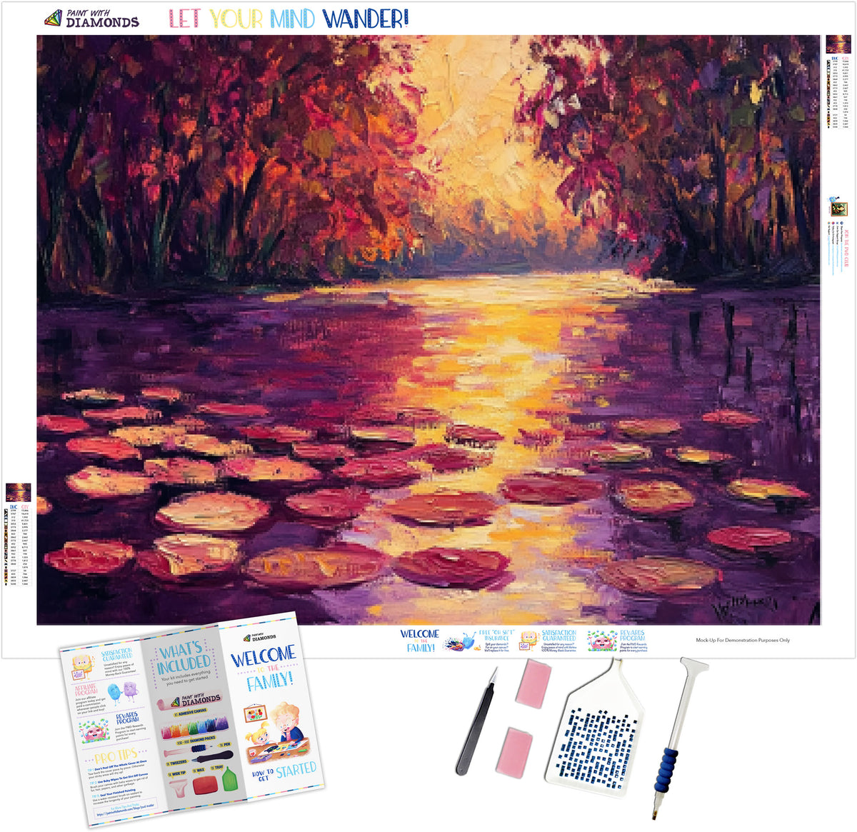 Crimson Symphony Monet Official Diamond Painting Kit | Diamond Art ...