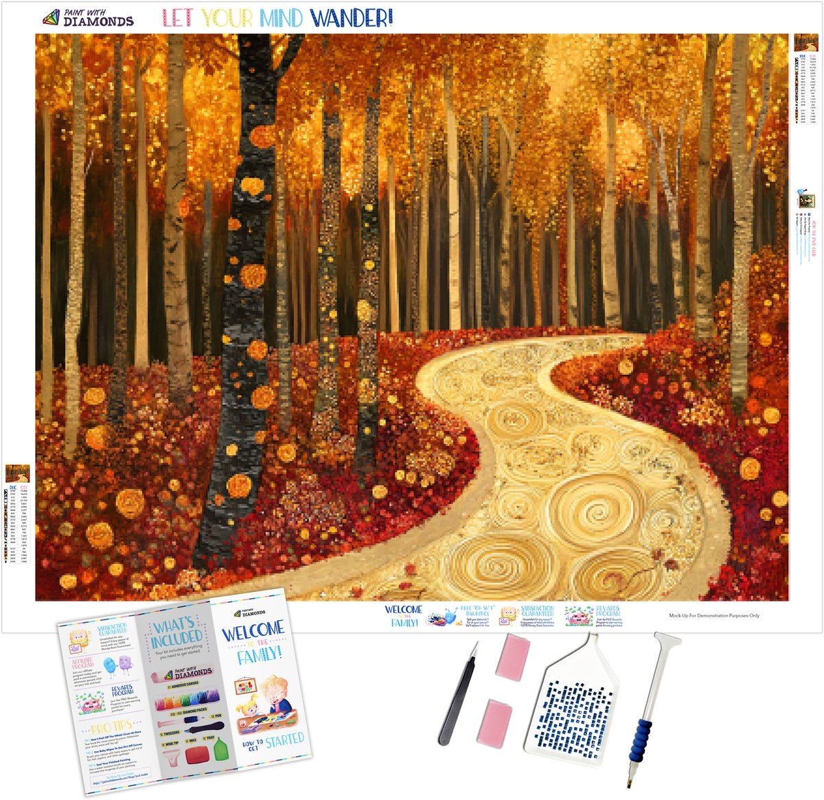 Crimson Trees Autumn Pathway Official Diamond Painting Kit | Diamond ...