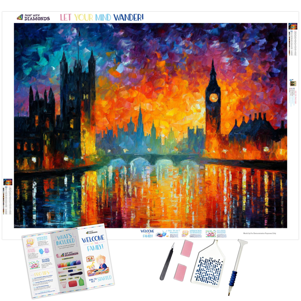 Crystal Spires And Sunset Mist Diamond Painting - Full Drill Kit ...