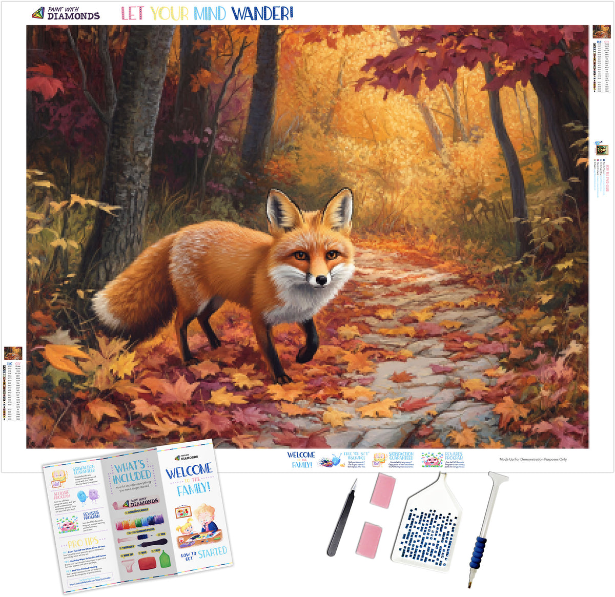 Curious Autumn Fox Official Diamond Painting Kit | Diamond Art | Paint ...