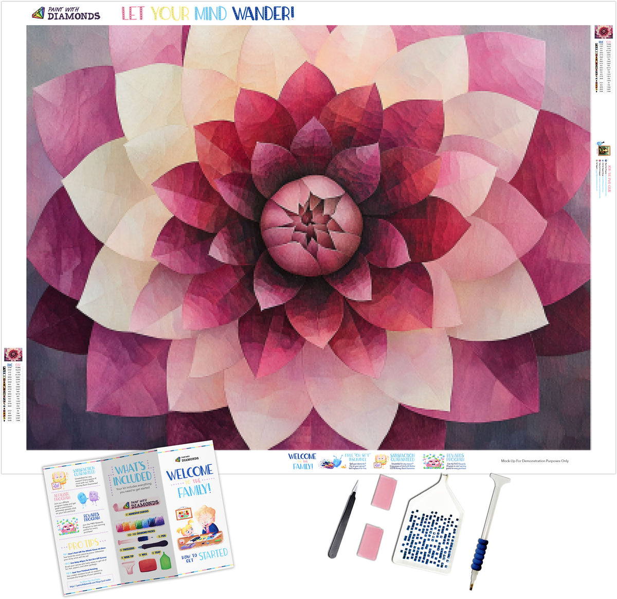 Dahlia’s Spiral Official Diamond Painting Kit | Diamond Art | Paint ...