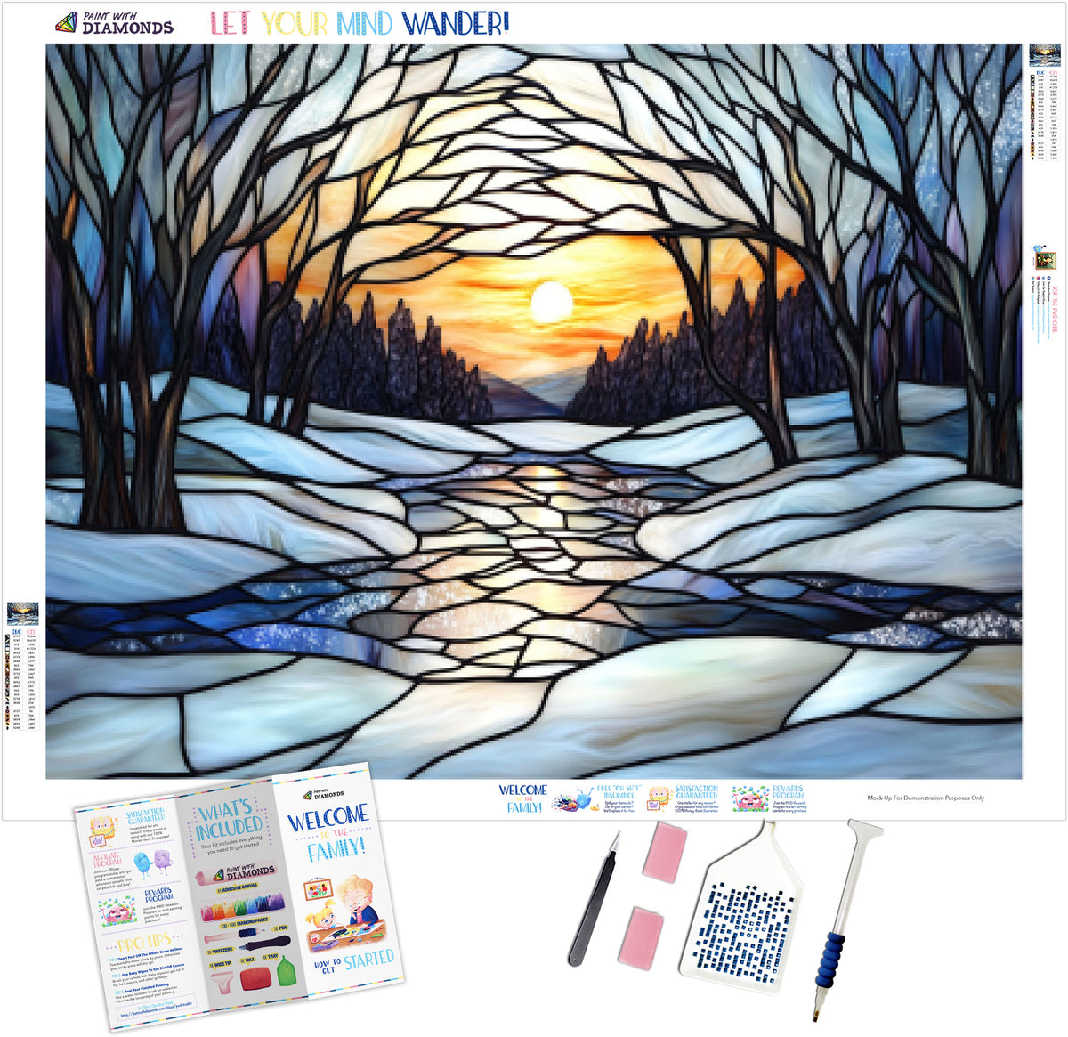 Delicate Frost Covering The Ground Official Diamond Painting Kit ...