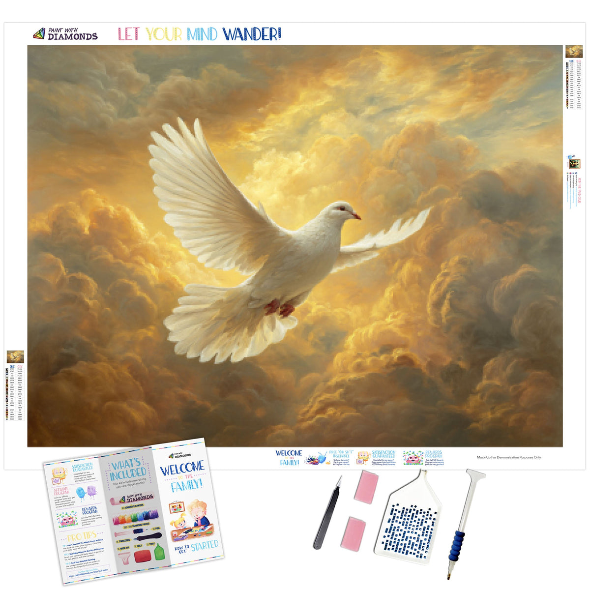 Dove Of Peace Ascending Diamond Painting - Full Drill Kit | Paint With ...