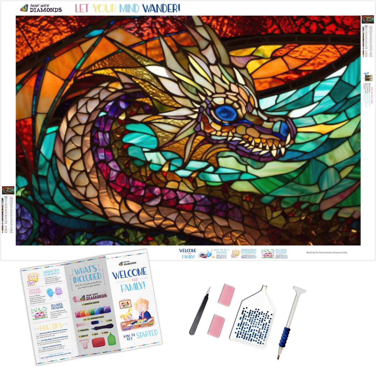 Dragon's Splendor Diamond Painting Kit Paint With Diamonds Official