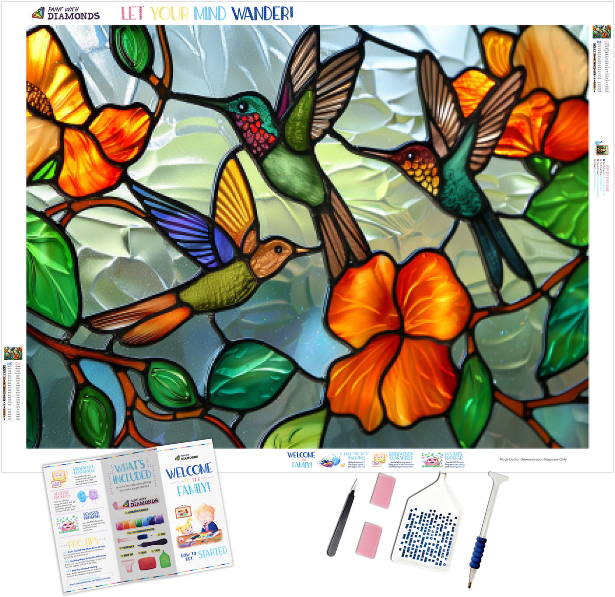 Dynamic Hummingbird Haven Official Diamond Painting Kit | Diamond Art ...