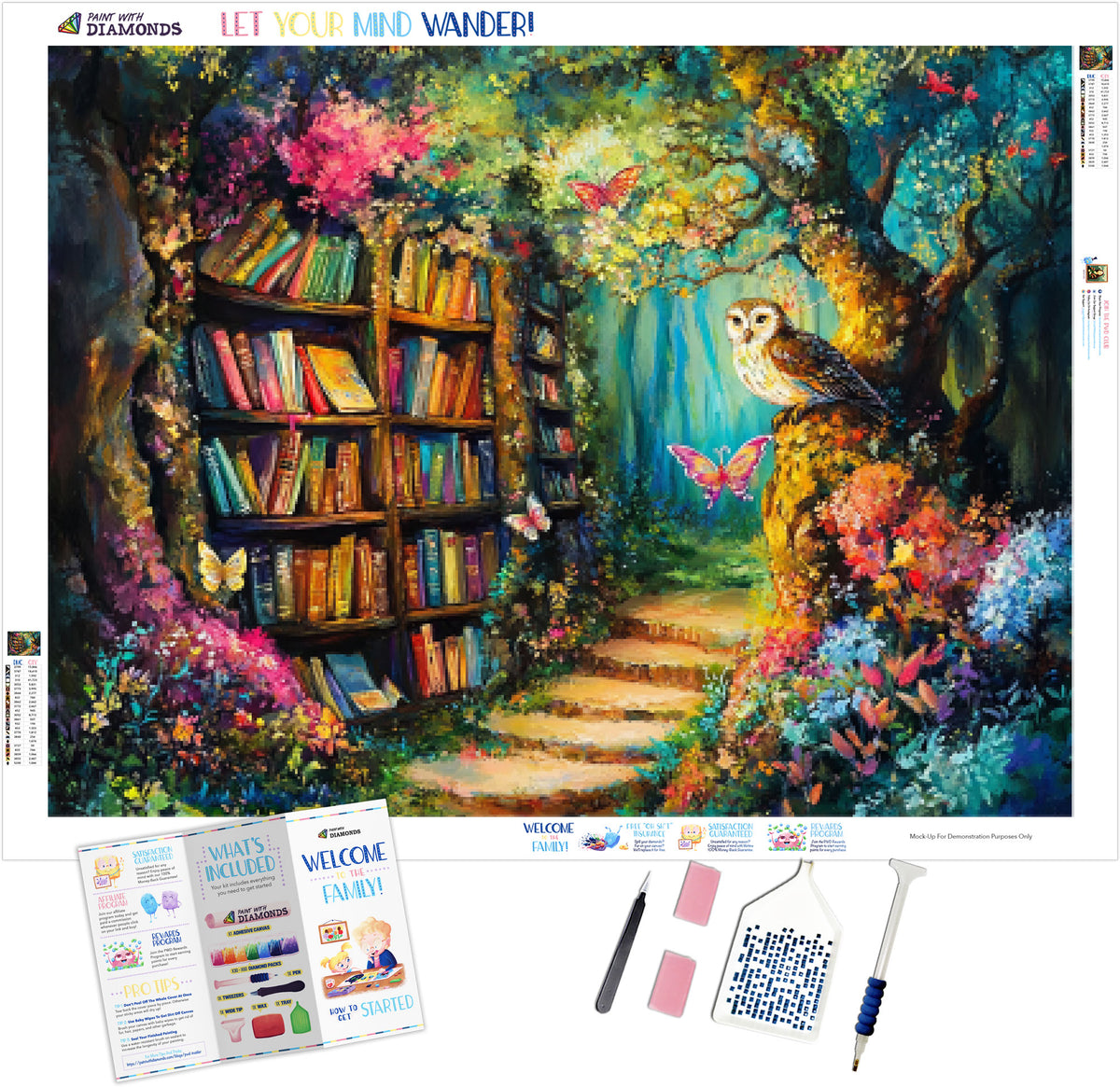 Enchanted Forest Library Official Diamond Painting Kit | Diamond Art ...