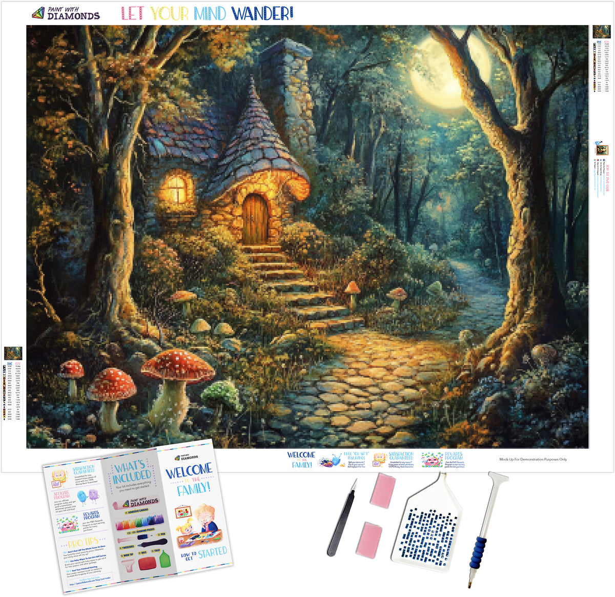 Enchanted Forest at Night Official Diamond Painting Kit | Diamond Art ...