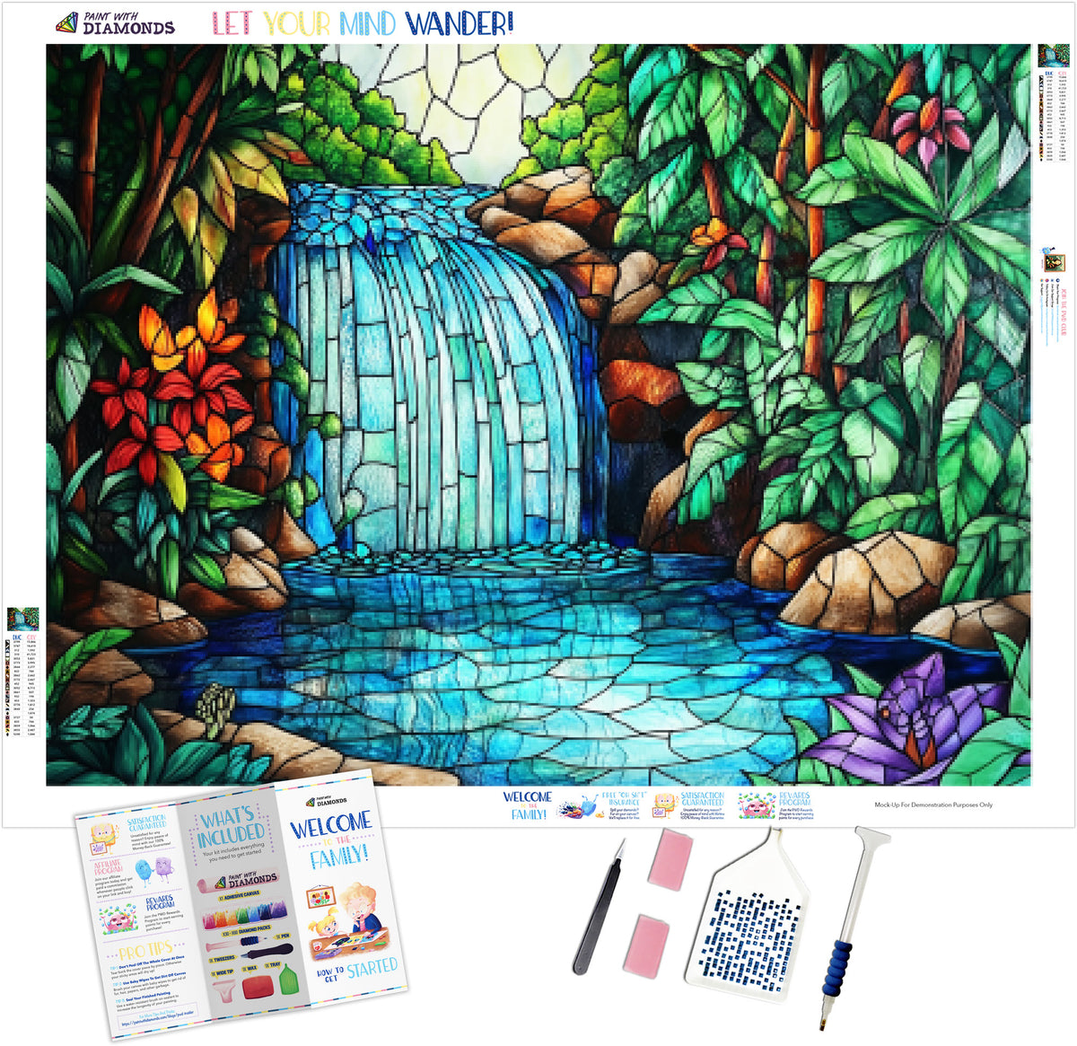 Enchanted Sparkling Waterfall Official Diamond Painting Kit | Diamond ...