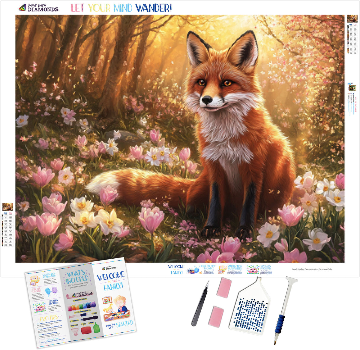 Enchanted Spring Fox in a Blooming Forest Official Diamond Painting ...