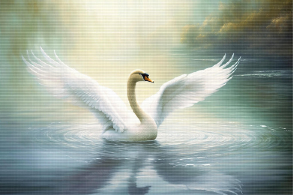 Ethereal Graceful Swan Official Diamond Painting Kit | Diamond Art ...