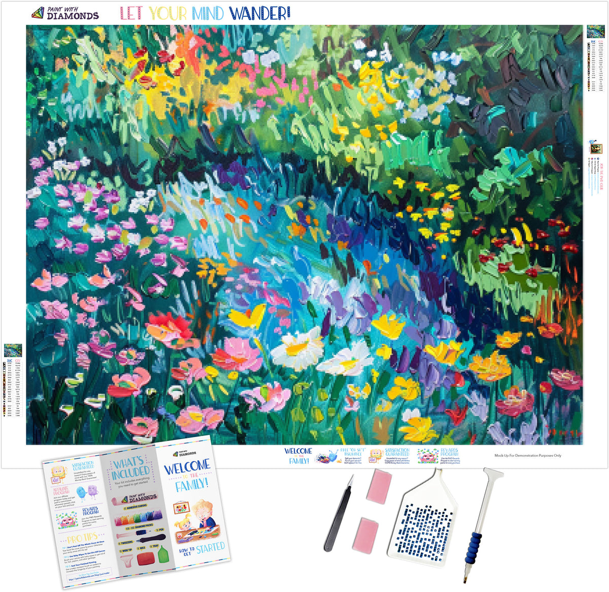 Expressionist Wildflower Meadow Official Diamond Painting Kit | Diamond ...