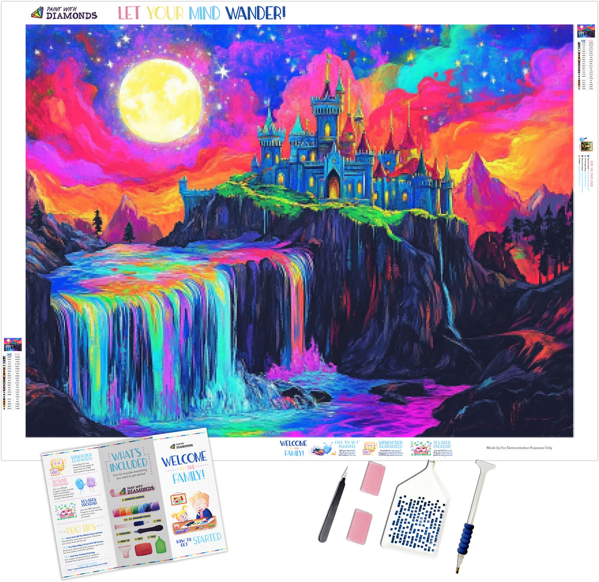 Fantasy Castle on a Hill Official Diamond Painting Kit | Diamond Art ...