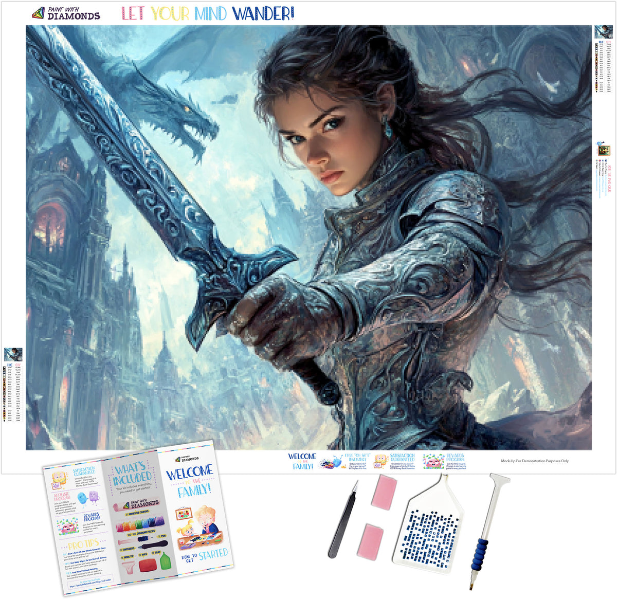 Fantasy Warrior Princess Official Diamond Painting Kit | Diamond Art ...