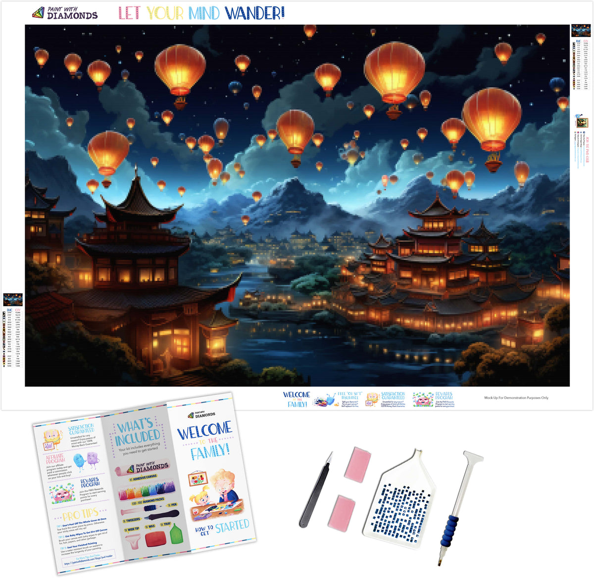 Festival Of Lanterns Diamond Painting Kit Paint With Diamonds Official