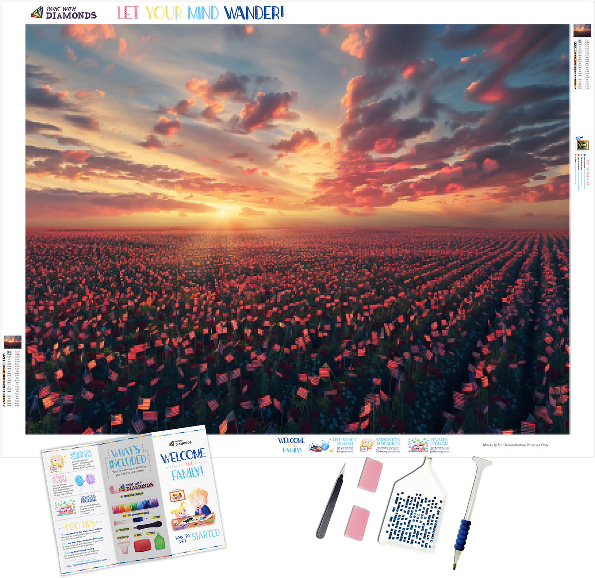 Field of Flags Official Diamond Painting Kit | Diamond Art | Paint With ...