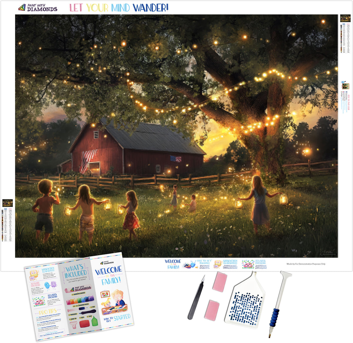 Fireflies and Freedom Official Diamond Painting Kit | Diamond Art ...