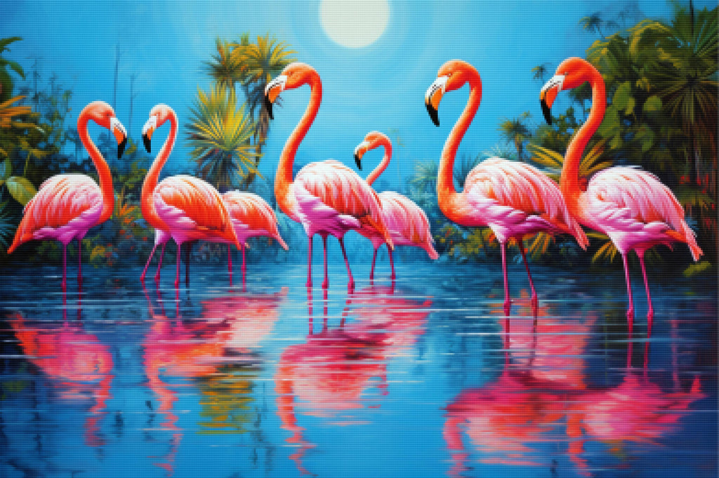 Flamingo Fiesta Diamond Painting Kit Paint With Diamonds Official