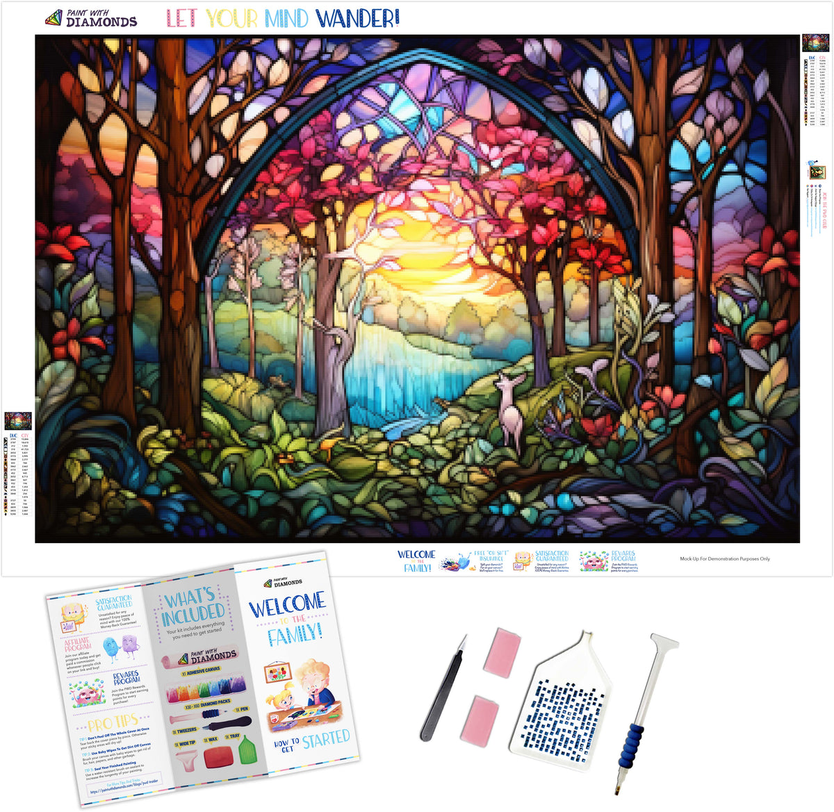 Flora, Fauna, Magical Creatures Diamond Painting Kit Paint With – Paint ...