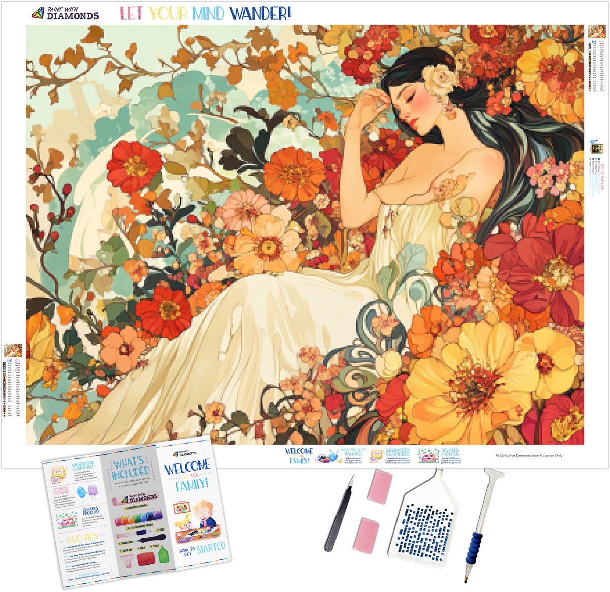 Floral Cascade of the Seasons Official Diamond Painting Kit | Diamond ...