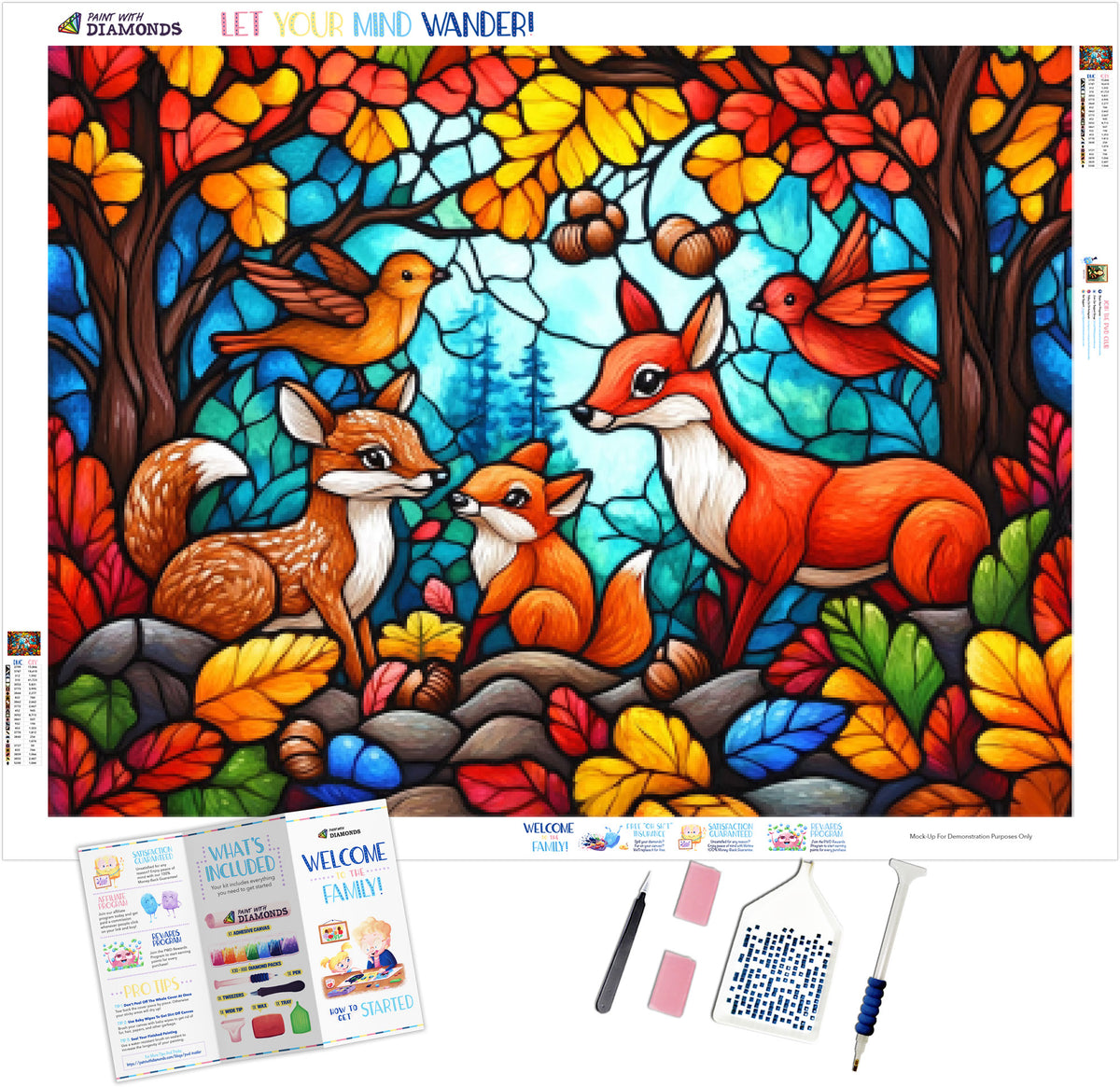 Forest Animals in Autumn Official Diamond Painting Kit | Diamond Art ...