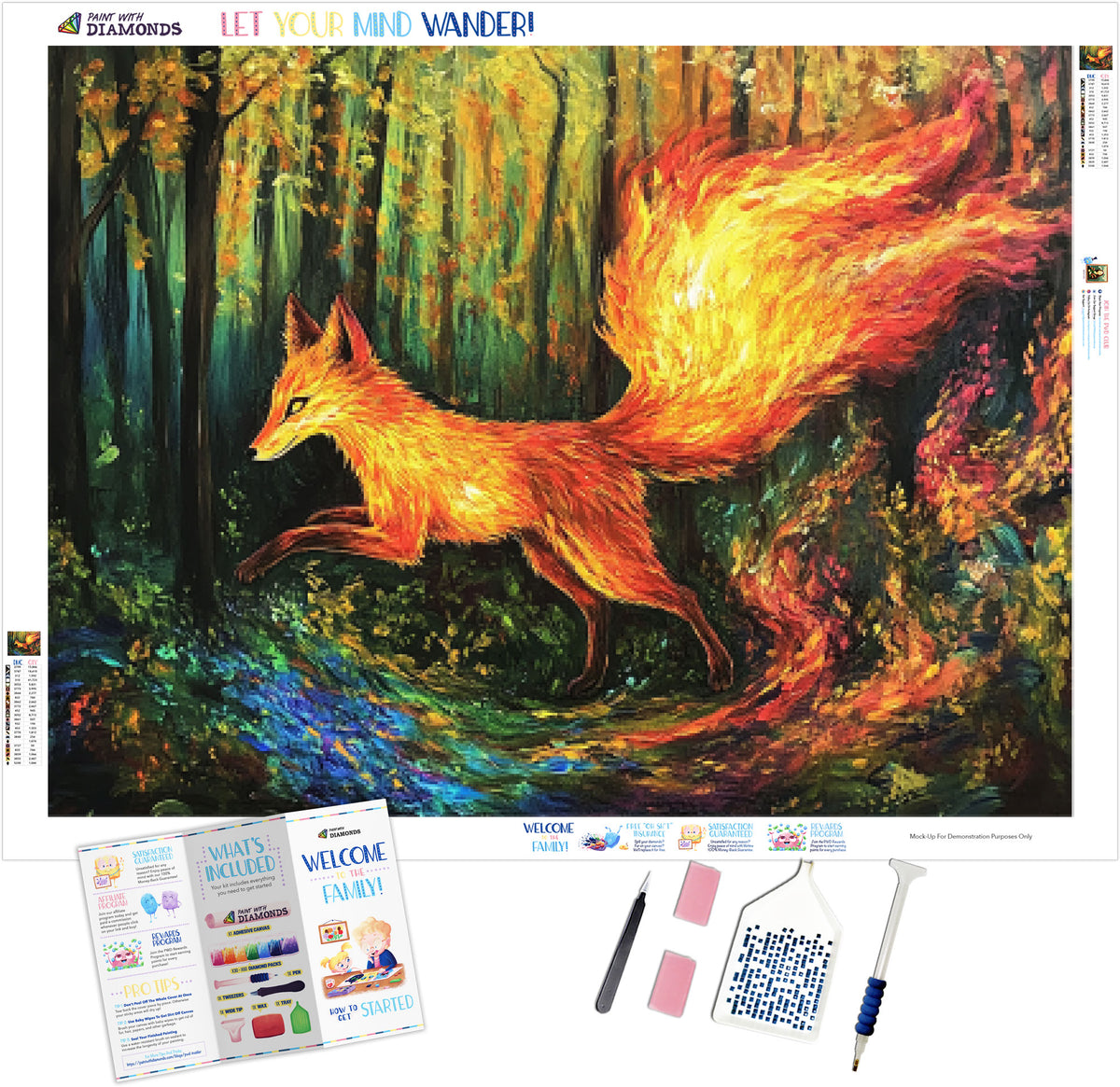 Foxfire in the Fall Official Diamond Painting Kit | Diamond Art ...