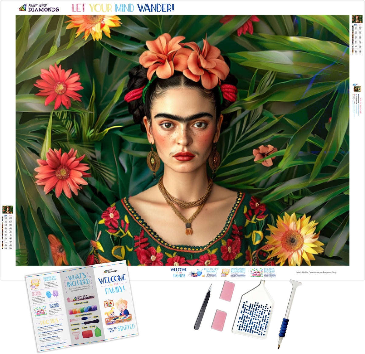 Frida Kahlo Portrait Official Diamond Painting Kit | Diamond Art ...