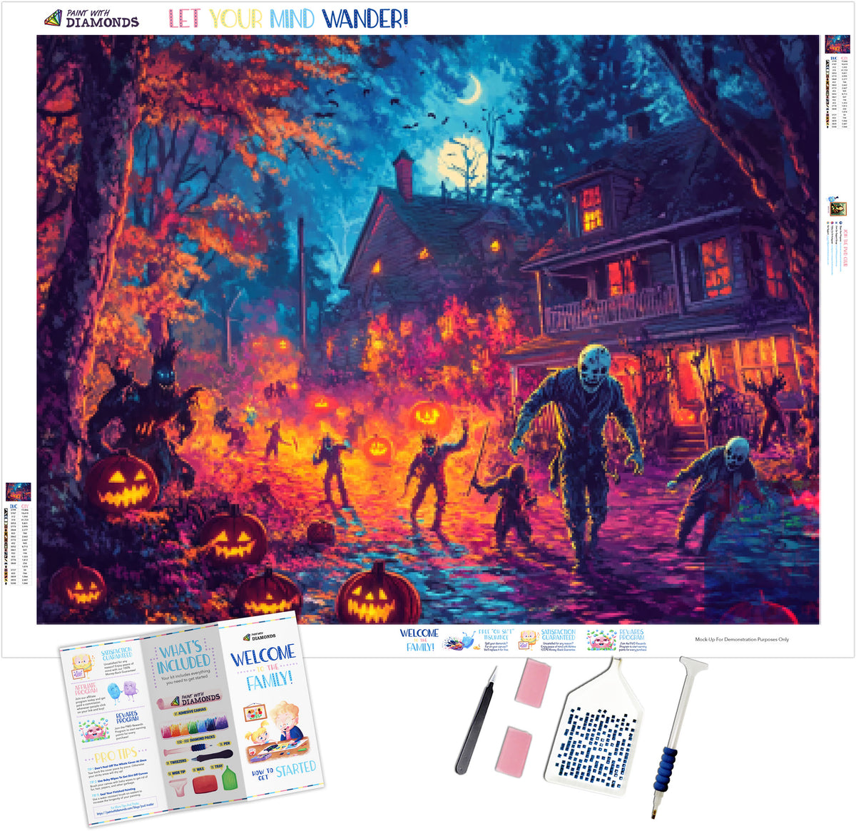 Fright Night Frenzy Official Diamond Painting Kit | Diamond Art ...