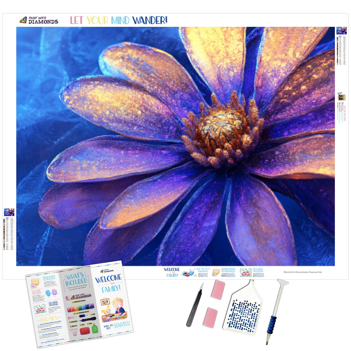 Frosted Petal Glow Diamond Painting - Full Drill Kit | Paint With Diamonds®