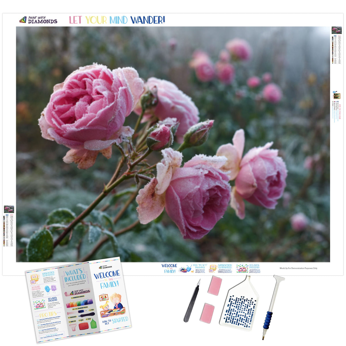 Frosted Rose Garden Diamond Painting - Full Drill Kit | Paint With ...
