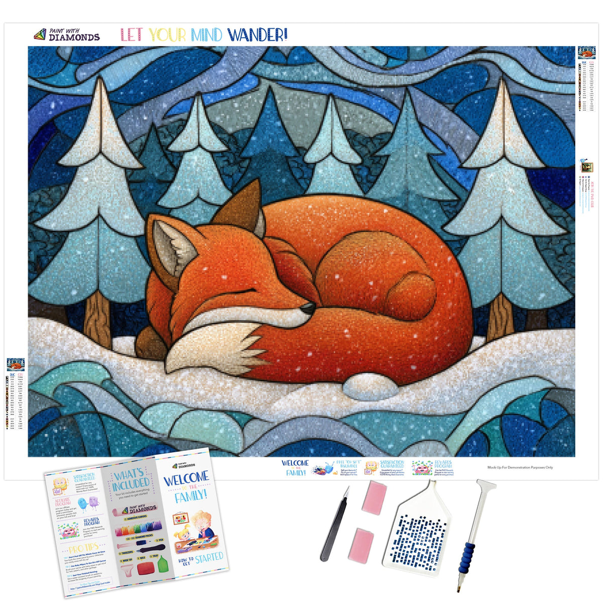 Frosted Woodland Fox Diamond Painting - Full Drill Kit | Paint With ...