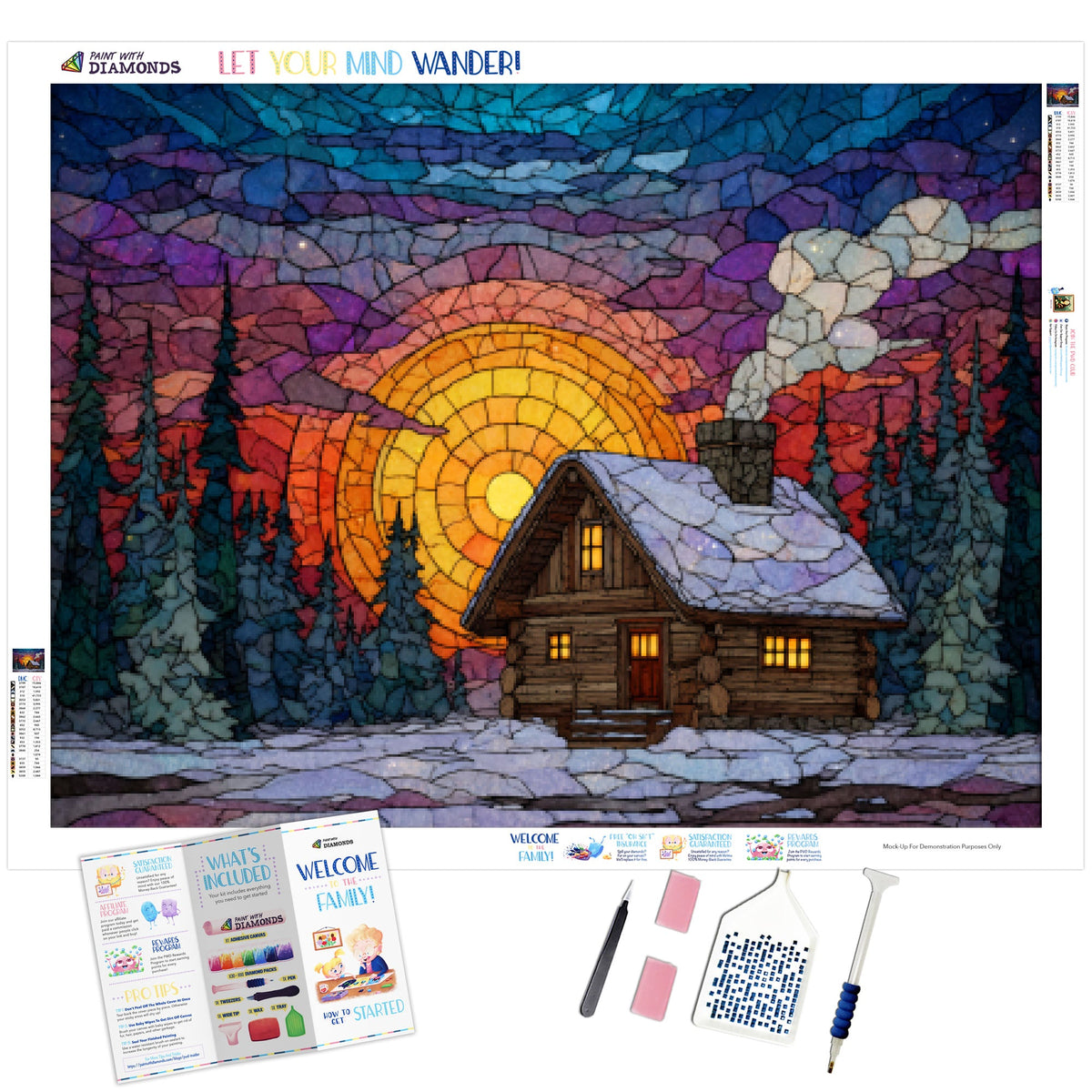 Frosty Cabin Retreat Diamond Painting - Full Drill Kit | Paint With ...
