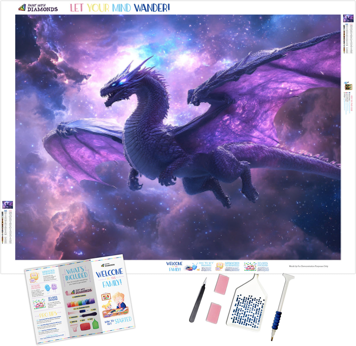 Galactic Guardian Dragon Official Diamond Painting Kit | Diamond Art ...