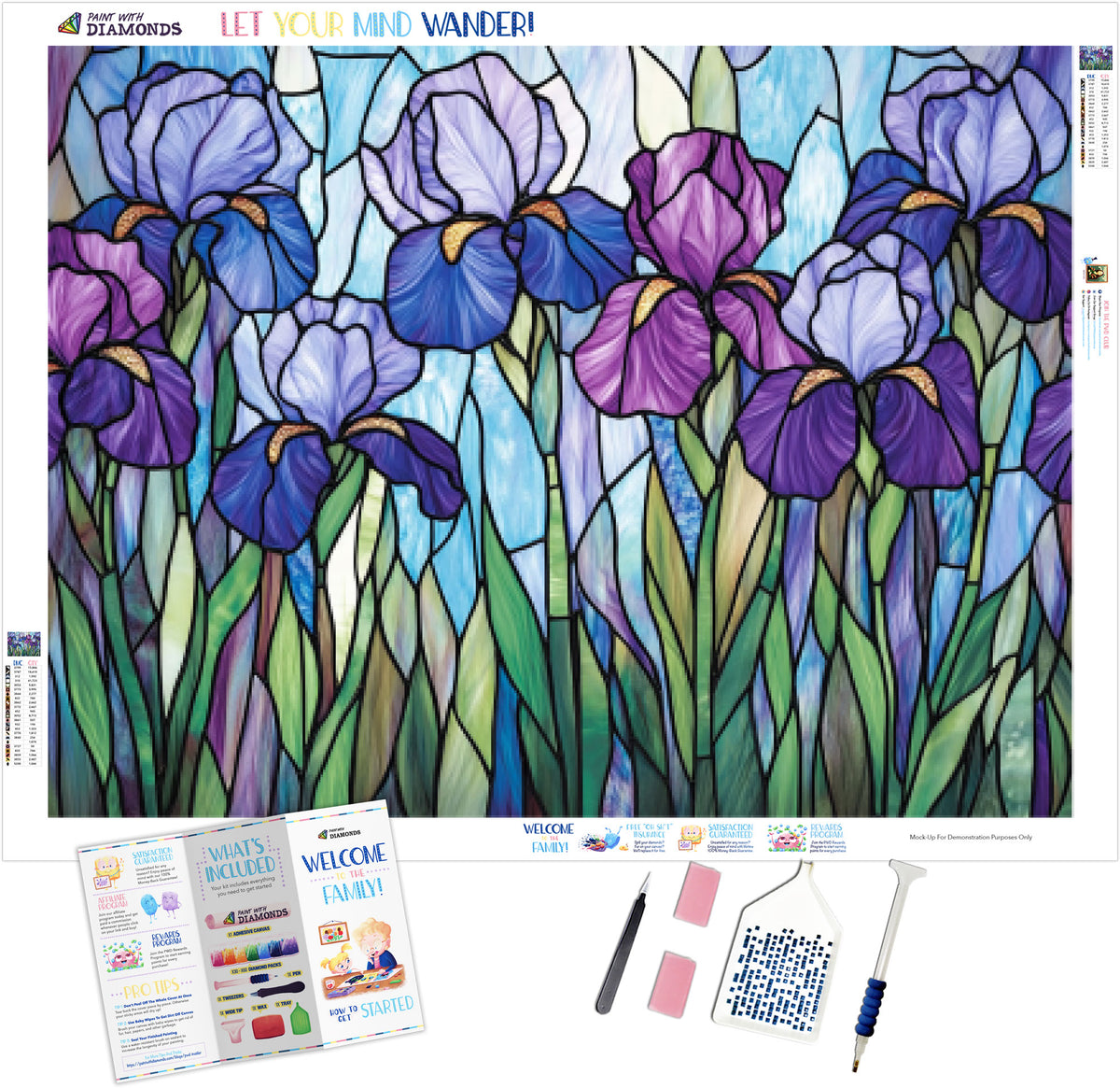 Garden of Irises Official Diamond Painting Kit | Diamond Art | Paint ...