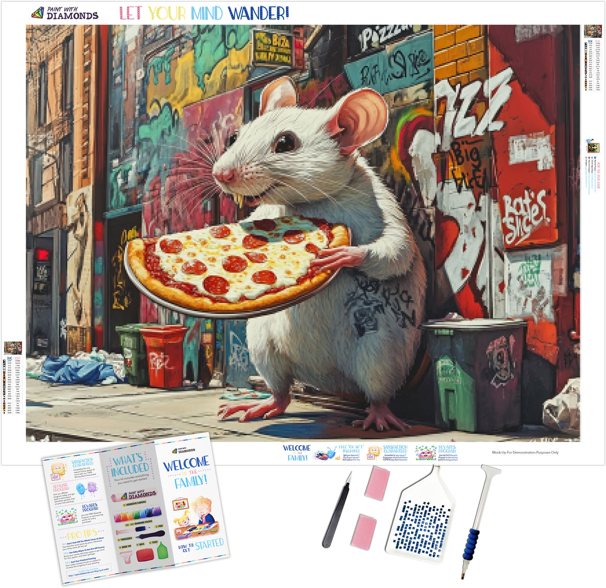 Giant Rat NY Pizza – Paint With Diamonds