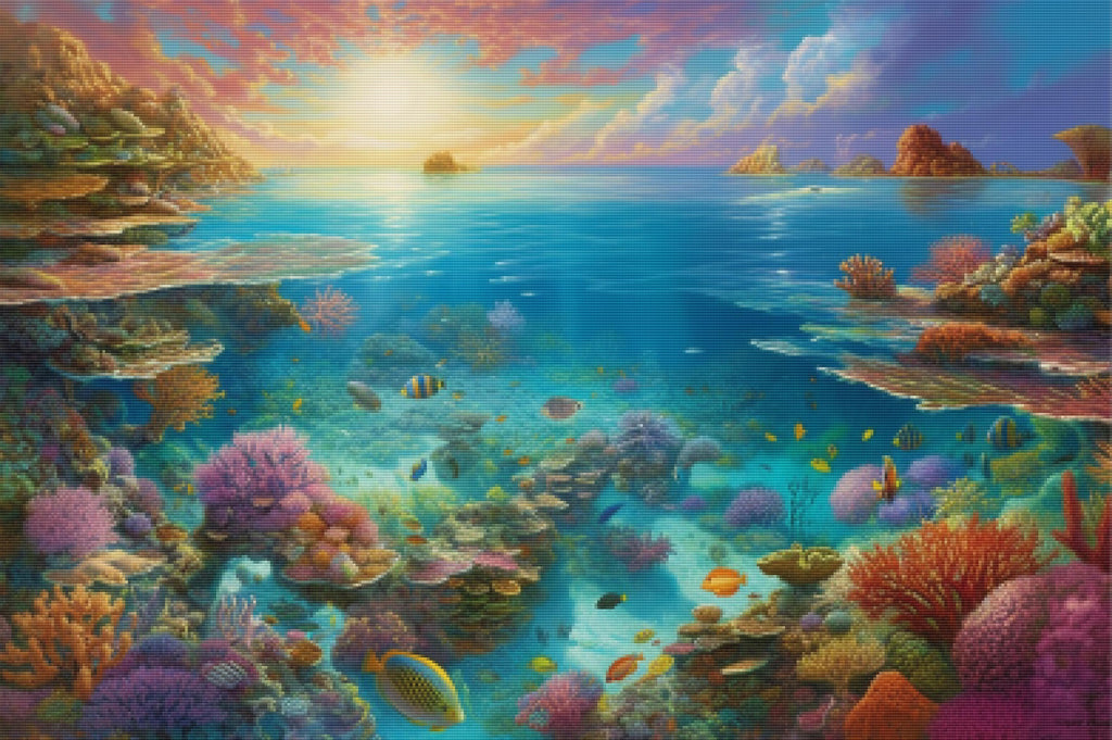 Great Barrier Reef Bright Blue Waters Official Diamond Painting Kit ...