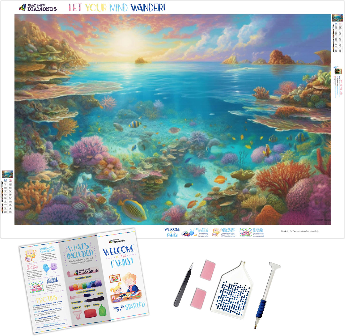 Great Barrier Reef Bright Blue Waters Official Diamond Painting Kit ...