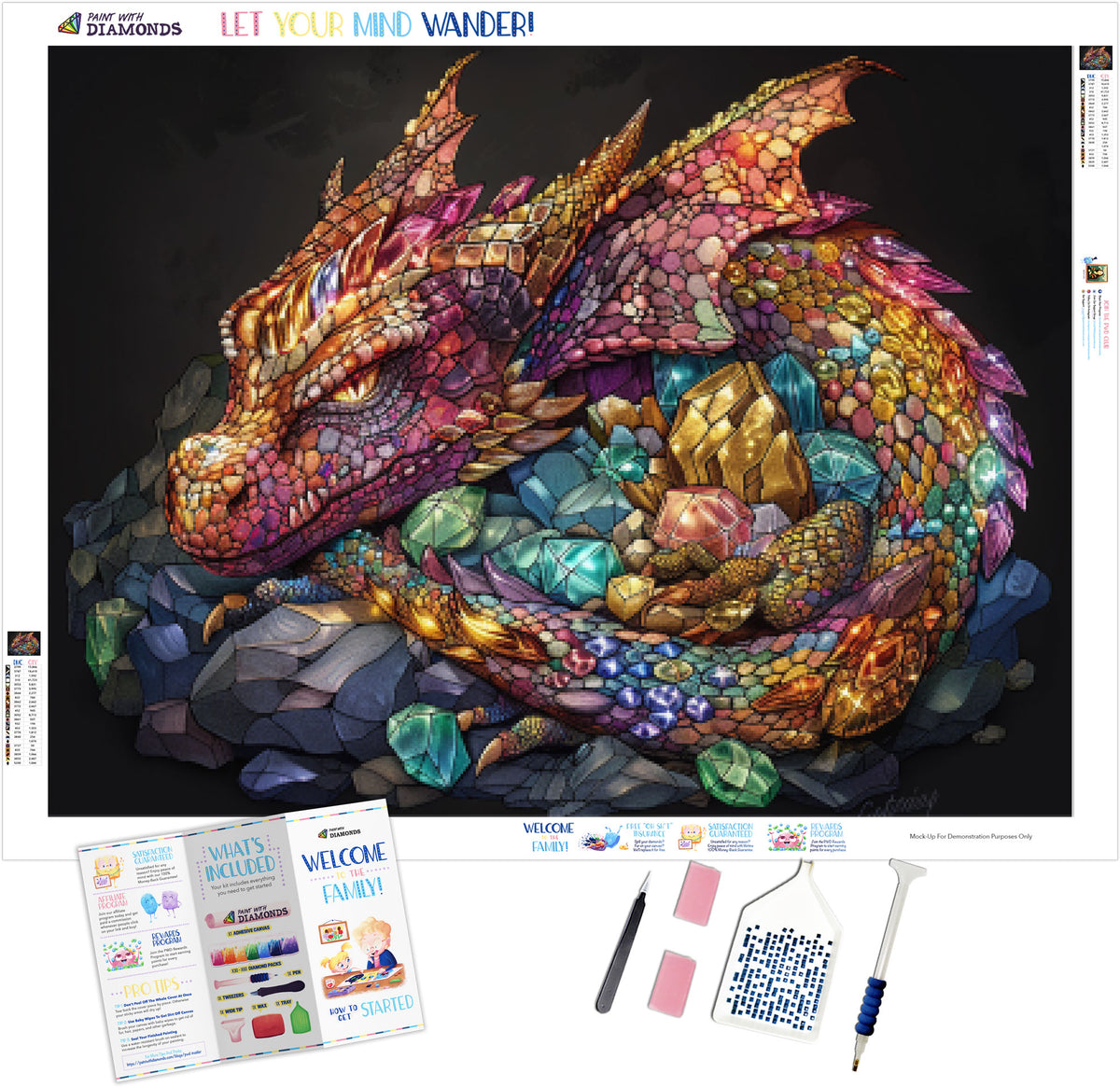 Greedy Dragon's Hoard Official Diamond Painting Kit | Diamond Art ...