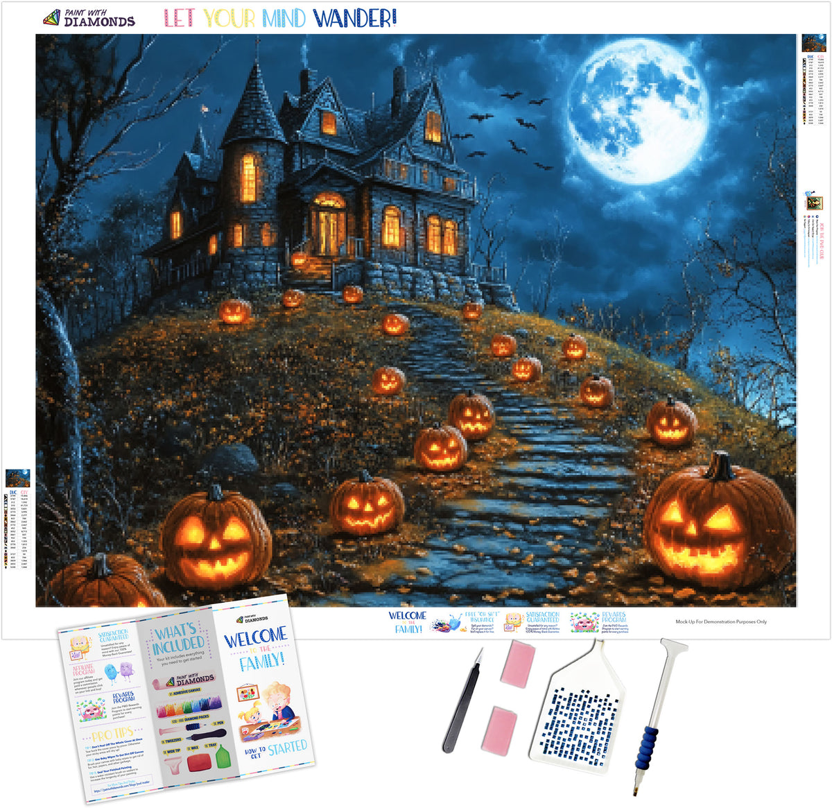 Haunted House on the Hill Official Diamond Painting Kit | Diamond Art ...