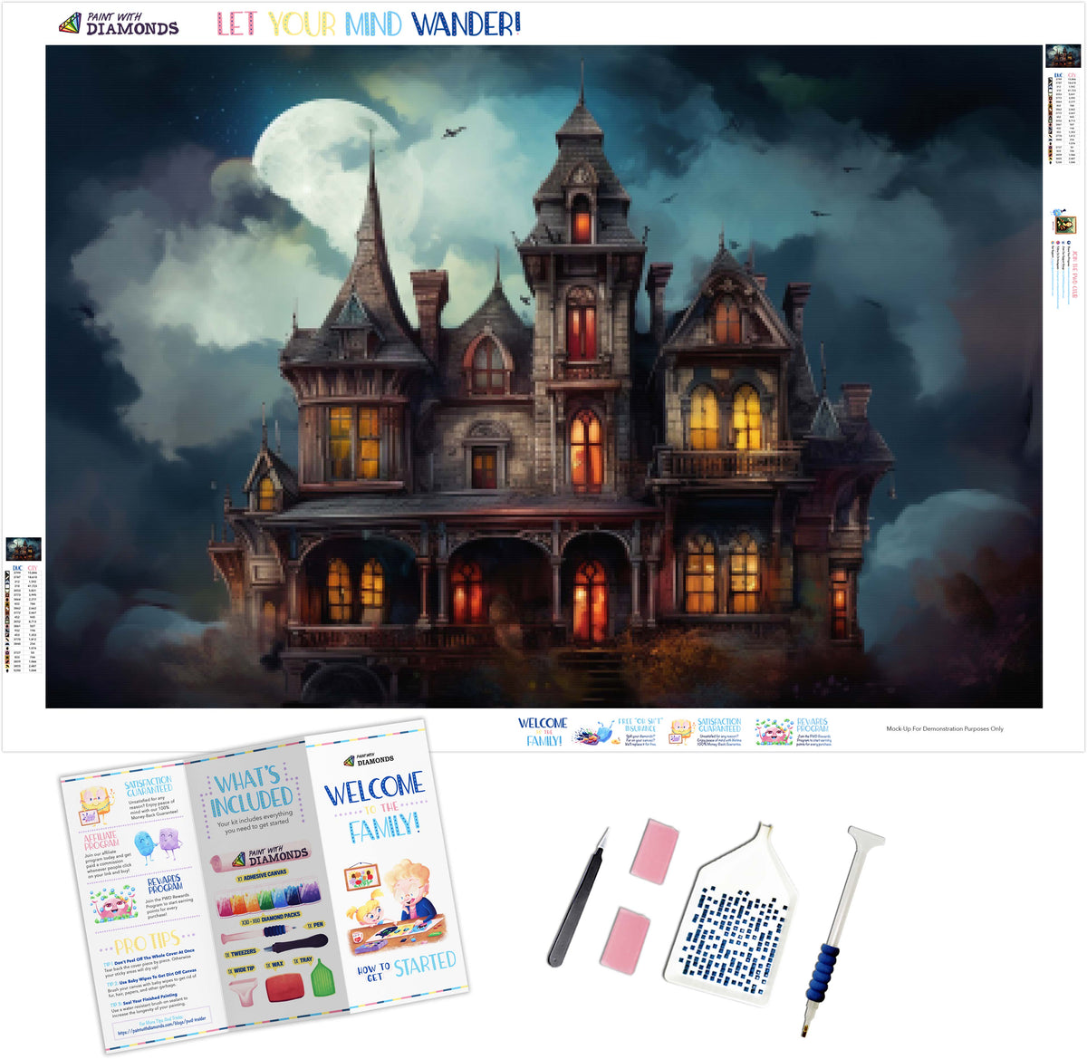 Haunted Mansion Official Diamond Painting Kit | Diamond Art | Paint ...