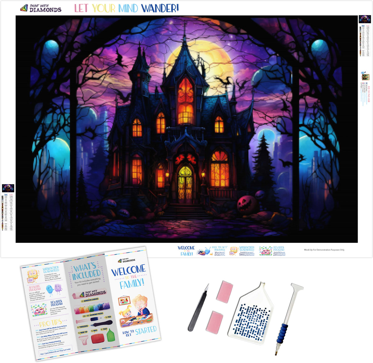 Haunted Twilight Castle Diamond Painting Kit Paint With Diamonds