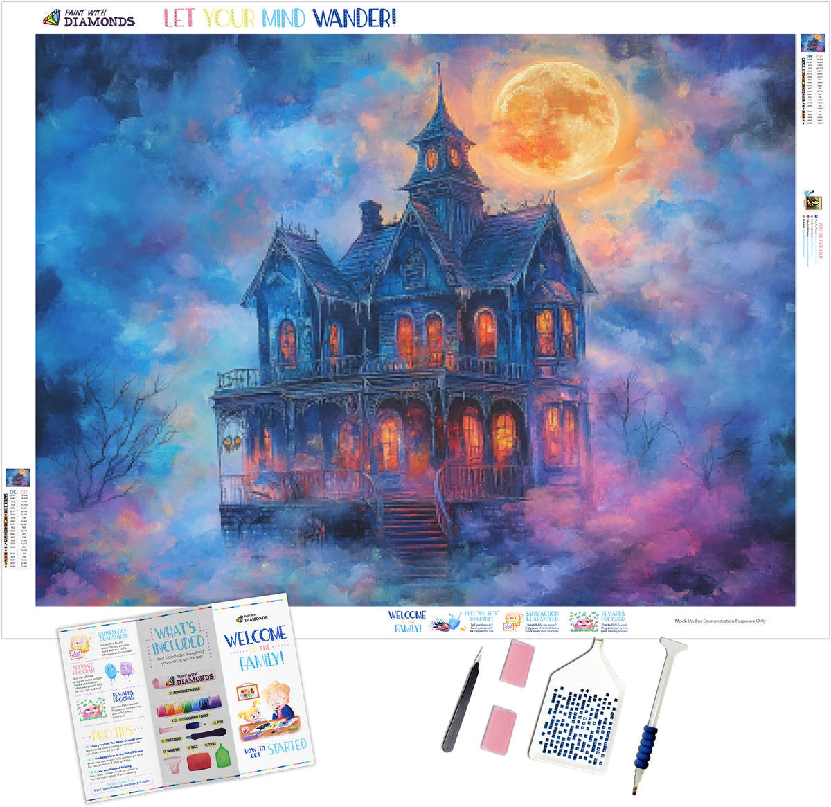Hauntingly Beautiful Haunted House Official Diamond Painting Kit ...