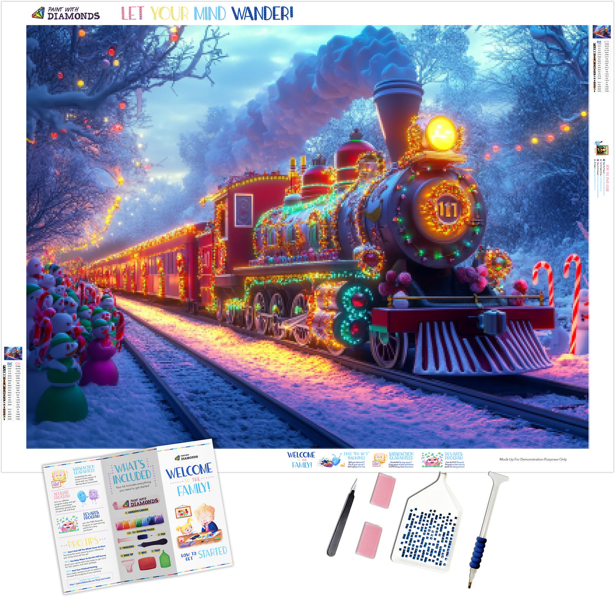 Holiday Express in a Colorful Winter Wonderland – Paint With Diamonds