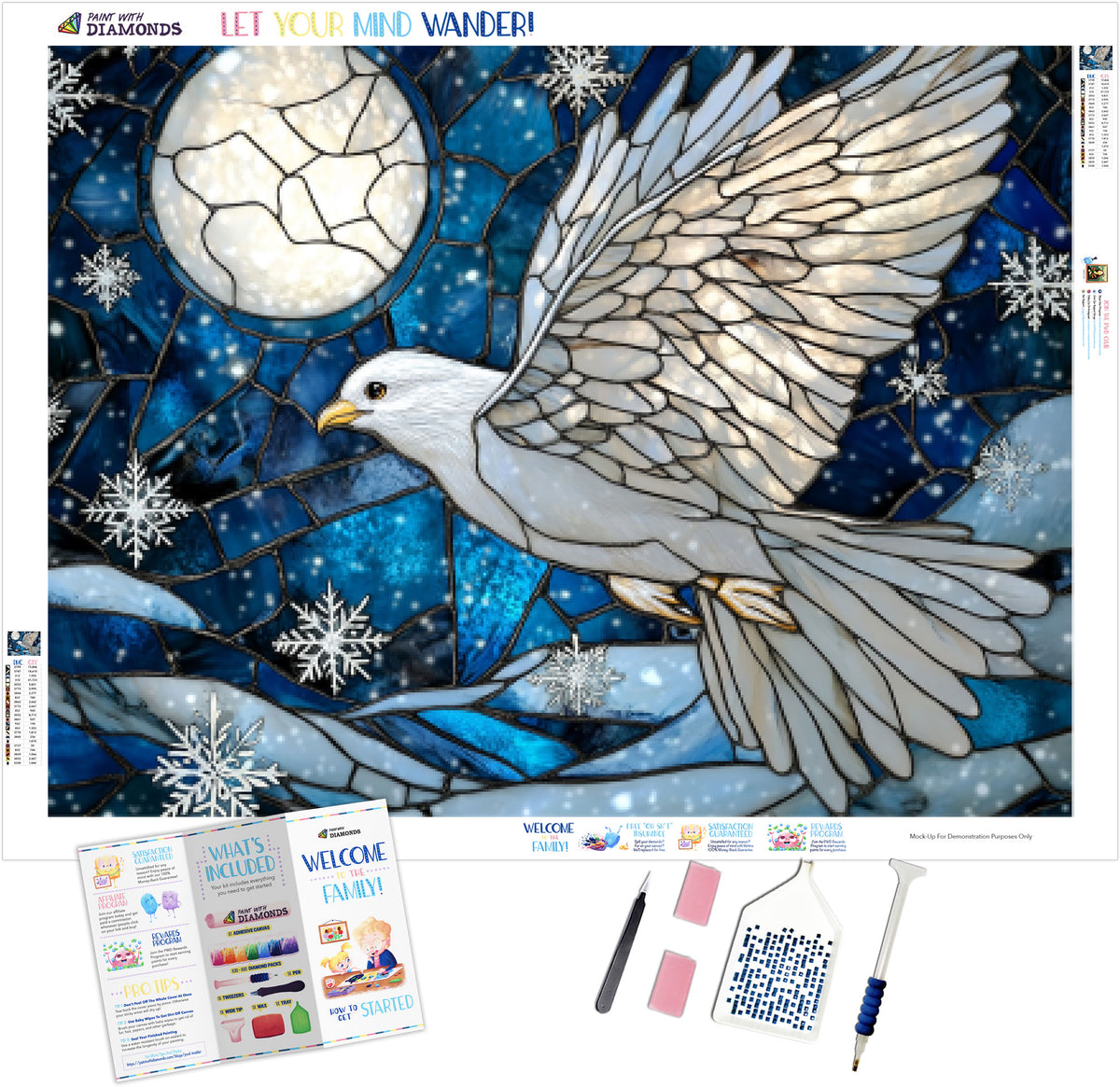 Holiday Flight Stained Glass – Paint With Diamonds