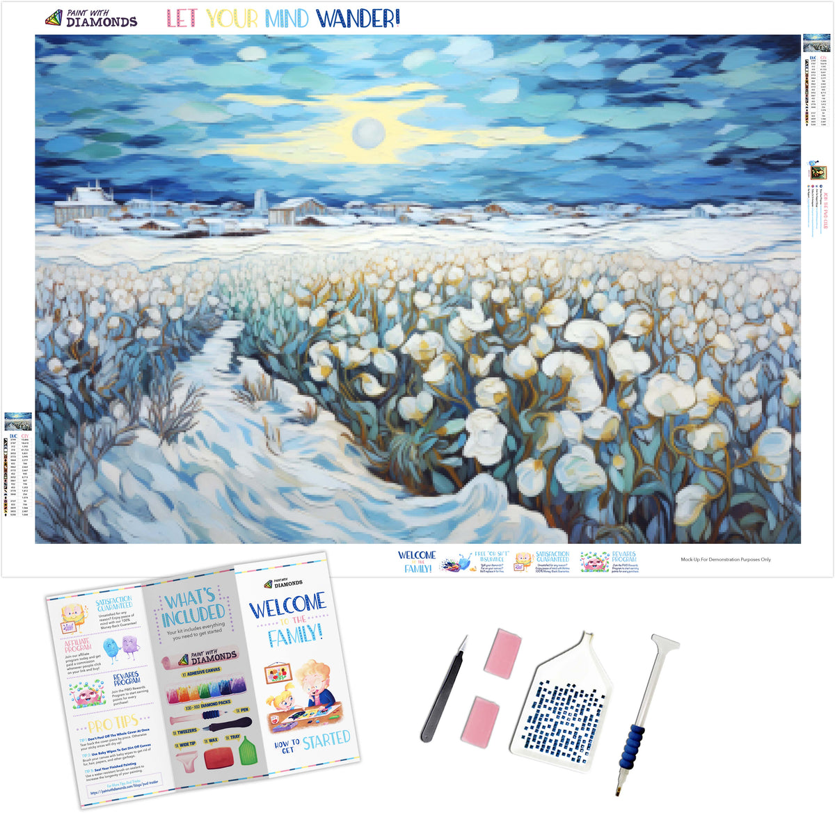 Ice Flower Field Diamond Painting Kit Paint With Diamonds Official