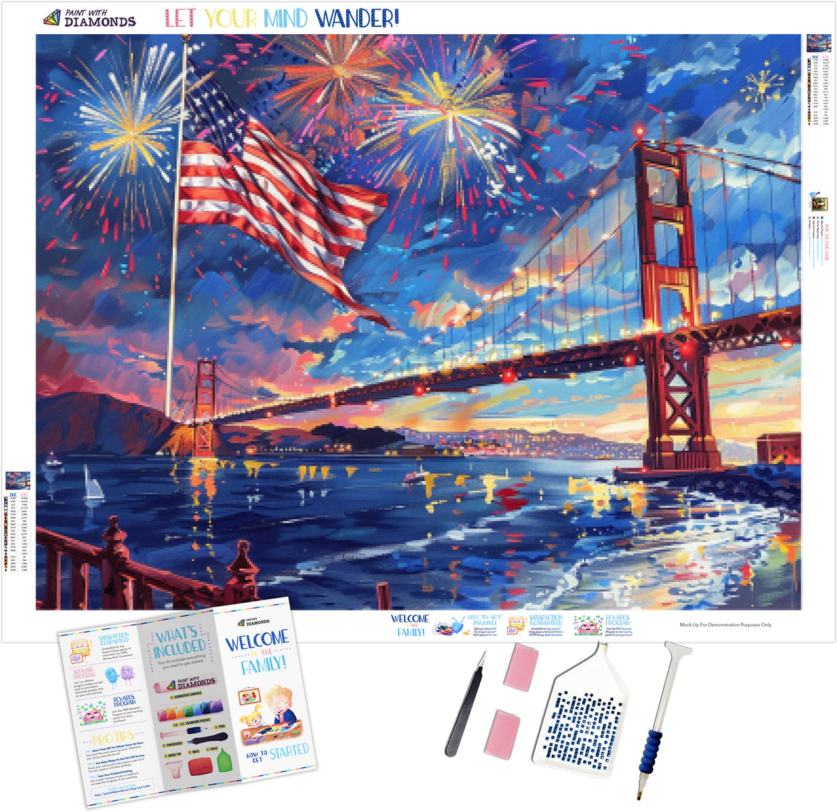 Iconic Golden Gate Bridge Official Diamond Painting Kit | Diamond Art ...